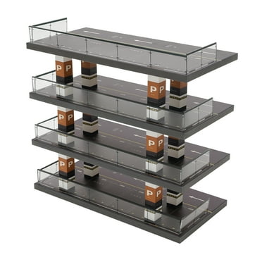 1:64 Acrylic Diorama Parking Lot Model Mini Vehicle Garage Model ...