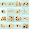 Mightlink Hamster Villa Double Layer Harmless Pet Toy Solid Wood Dwarf ...