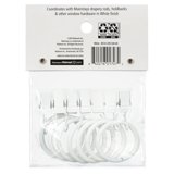 Mainstays Metal Curtain Clip Rings White Set of Seven 5.5 inch length ...