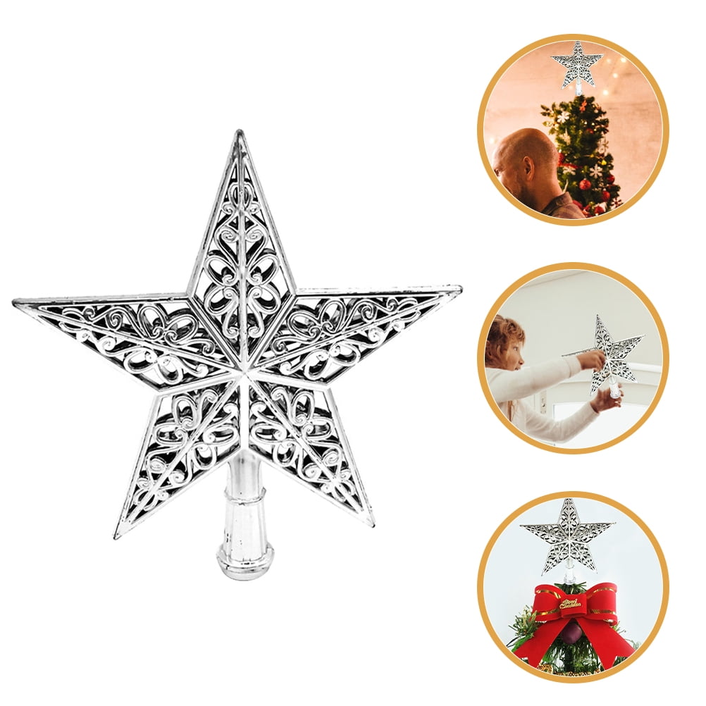 Click here for Showeroro Silver Xmas Tree Topper Ornament Hanging... prices