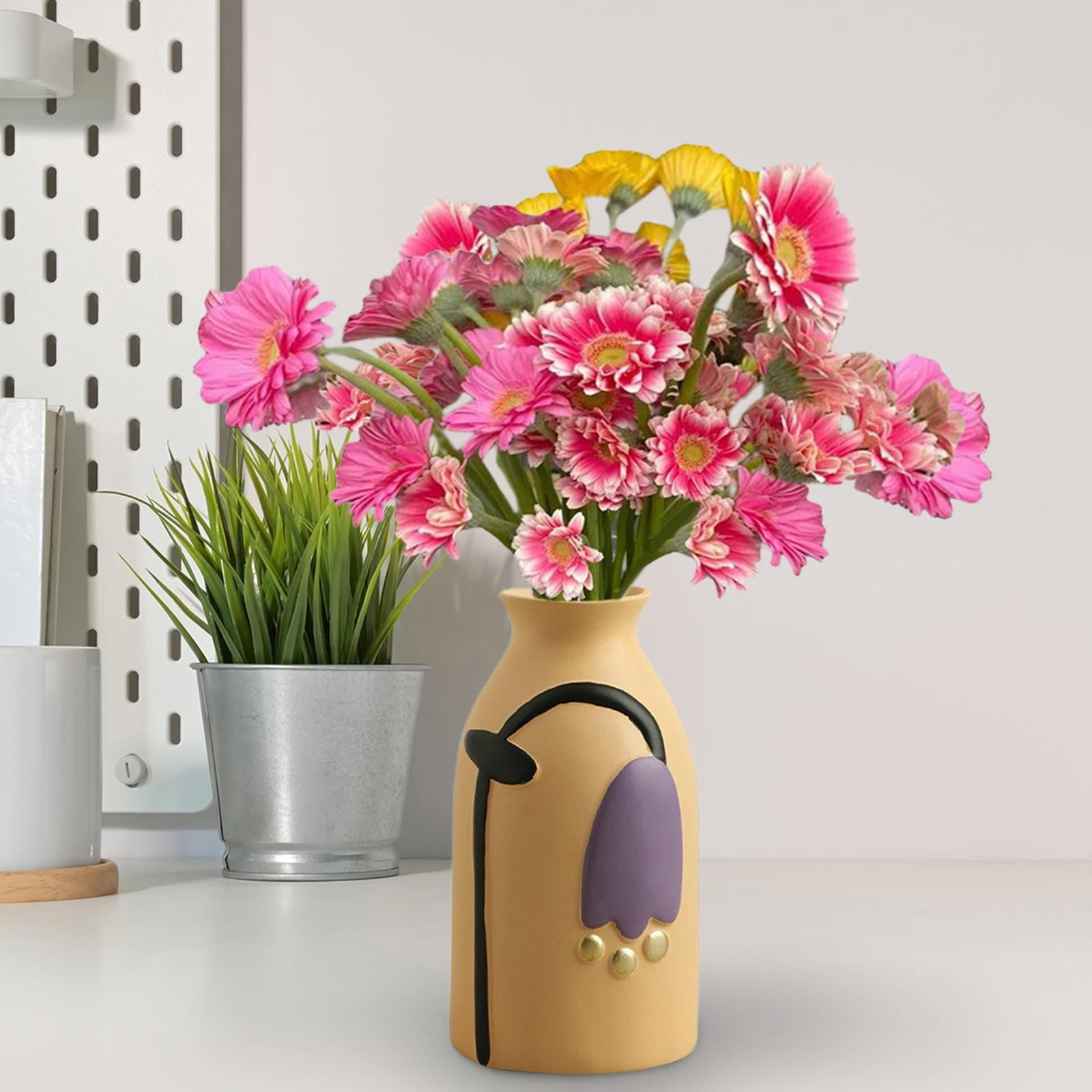 Flower Vases Ceramic Painted Vase Ceramic Jug Vase Unique Table Vase ...