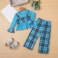 Sopiago Toddler Girls Clothes Fall Winter Outfits Plaid Shirt Pants ...