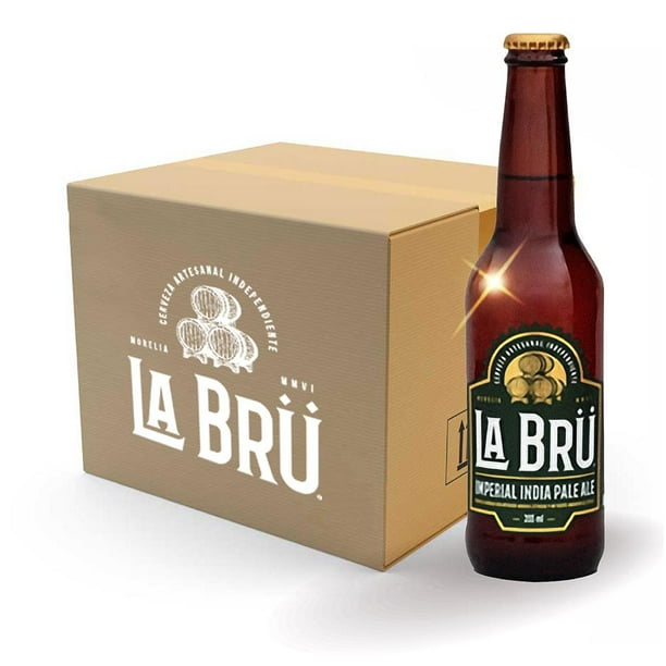 Cerveza Artesanal La Brü Imperial Indian Pale Ale 24 Botellas 330 ml ...