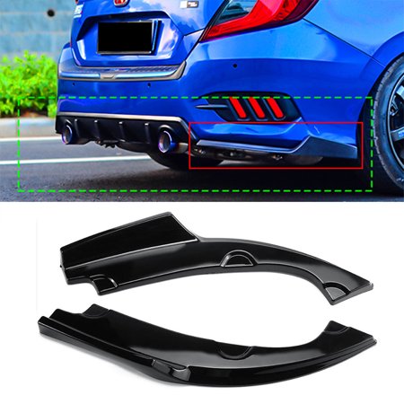 2 Pieces Car Tail Bumpers Anti-collision Side Guards Plastic Guards ...