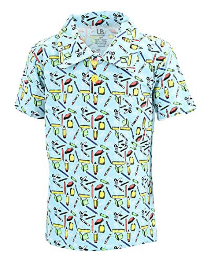 Unique Baby Boys School Supplies Back To School Collared Polo Shirt (3Y ...