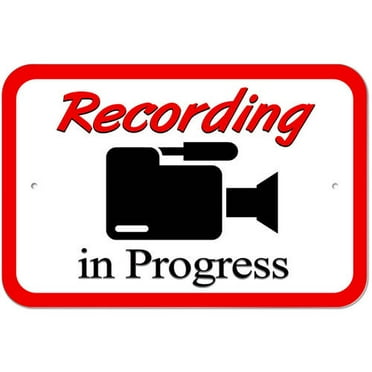 Recording in Progress Microphone Sign - Walmart.com