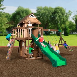 Little Tikes Real Wood Adventures Bear Basin Wooden Outdoor Playset and Wooden Swing Set with Slide Deck Playground and Backyard Set Suitable for 10 Kids Toddlers Ages 3 10 Years Walmart