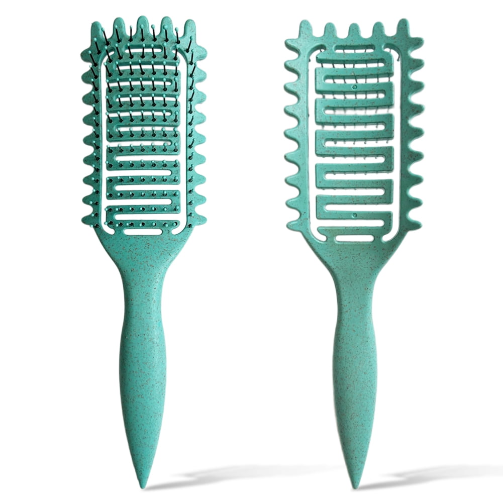 Cepillo para definir rizos 3 en 1, peine ergonómico para cabello liso ...