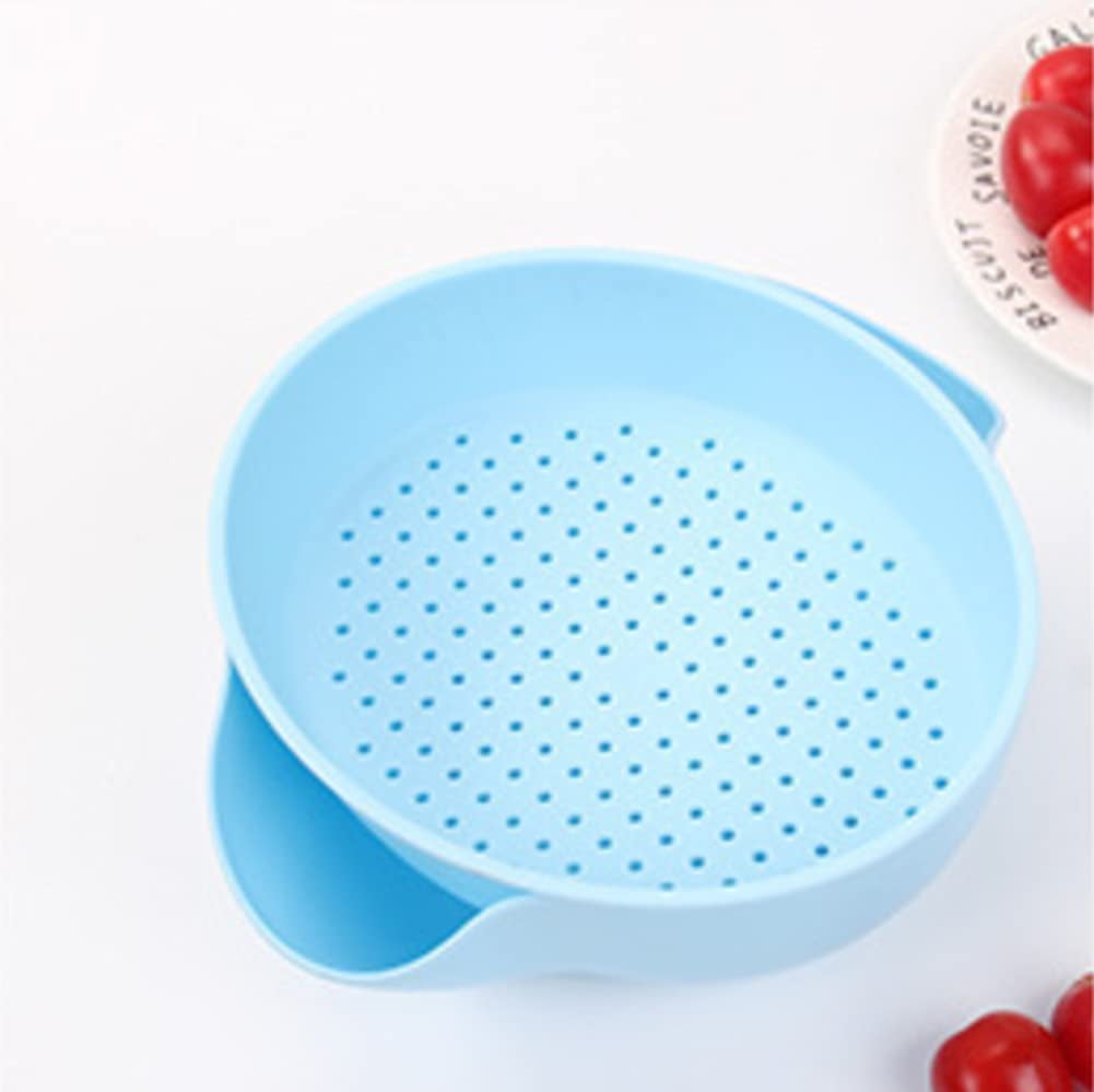 2 Pcs Drain Basket,Plastic Colander With Plastic Handle Vegetable ...