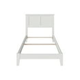 AFI Madison Twin Solid Wood Foundation Bed with Panel Headboard, White ...