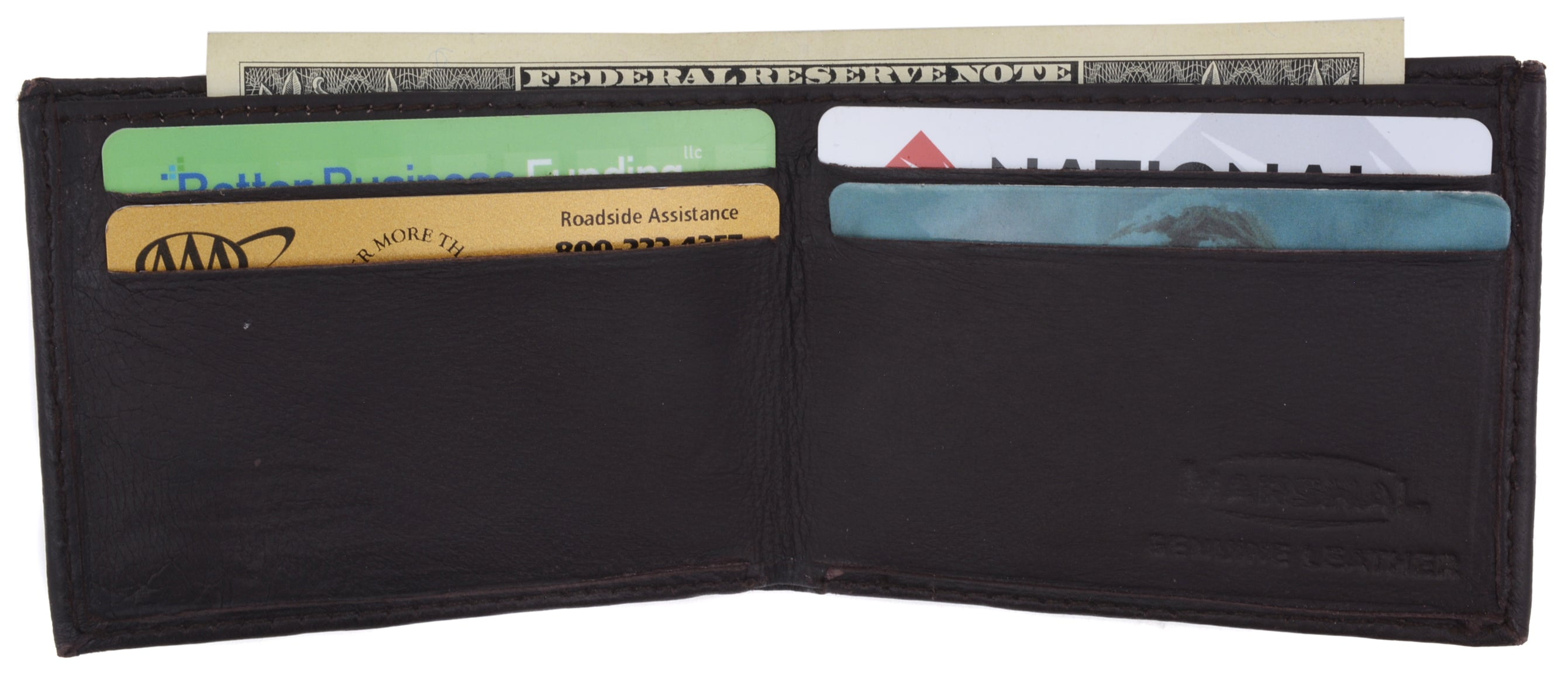 Children/Kids Slim Black Leather Lamb Mini Bifold Wallet 85 - Walmart.com