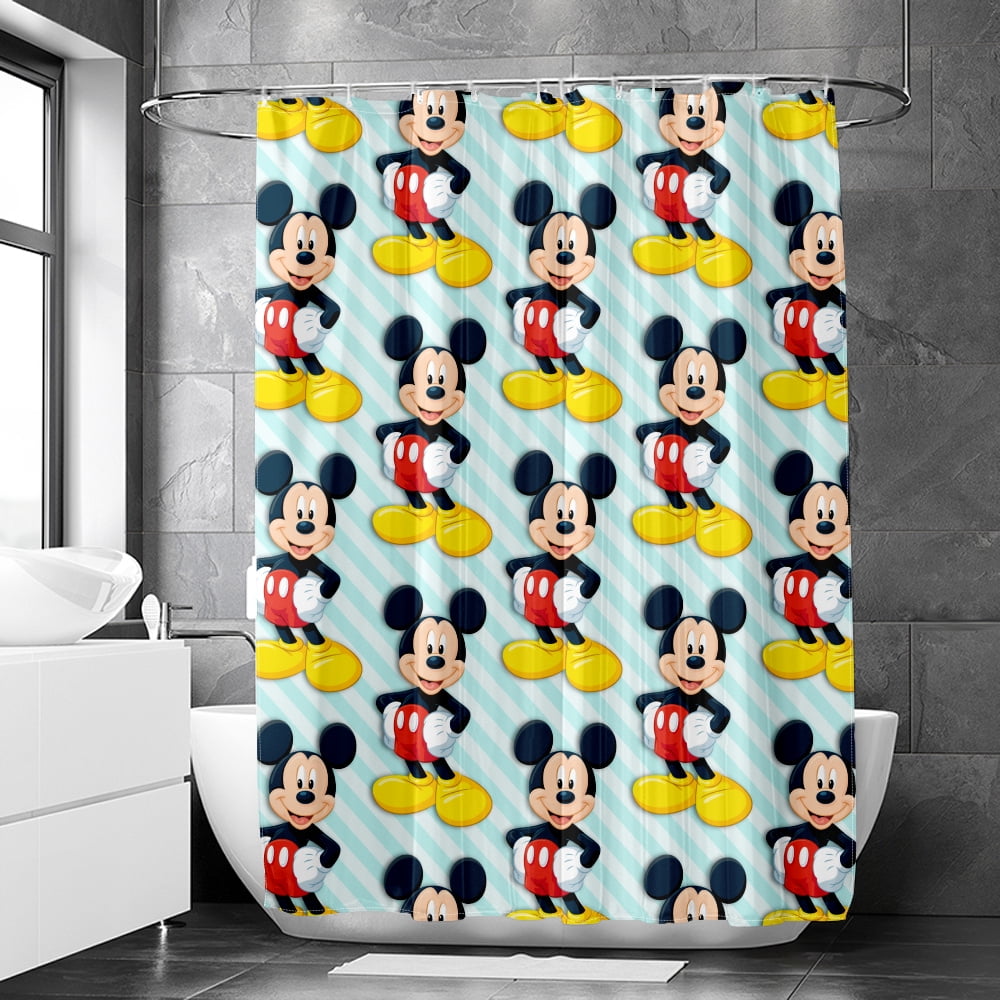 Disney Mickey And Minnie Mickey Mouse Botanical Shower Curtain Water