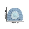 Daznico Winter Knit Baby Hat Solid Color Floral Design Soft Warm Beanie ...