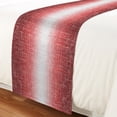 Bed Runner Red Linen Texture Bedding Scarves Soft Decorative Bed Flag ...