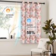 Bichon Frise and Floral Pink Pattern Blackout Curtains,Triple Weaved ...