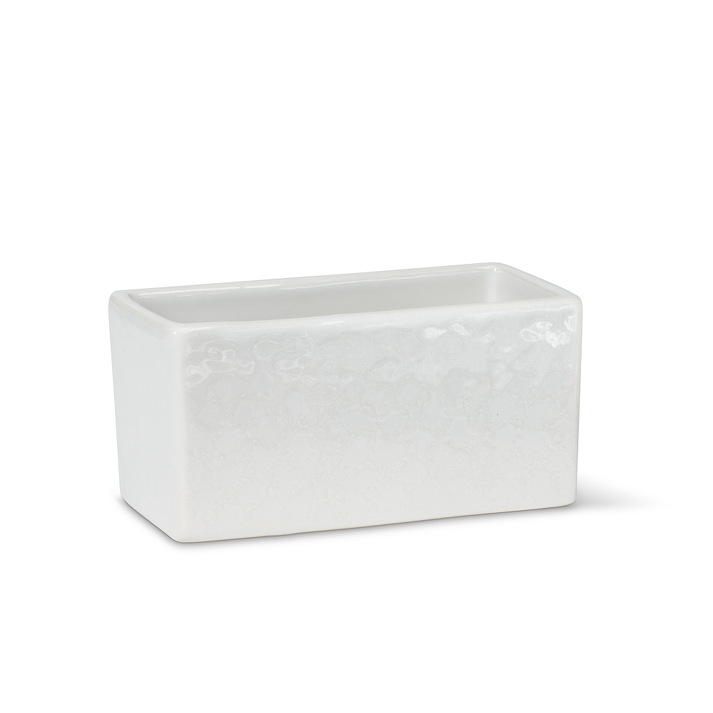 Outdoor Small Square Flower Pot: Stoneware Rectangular Planter for ...