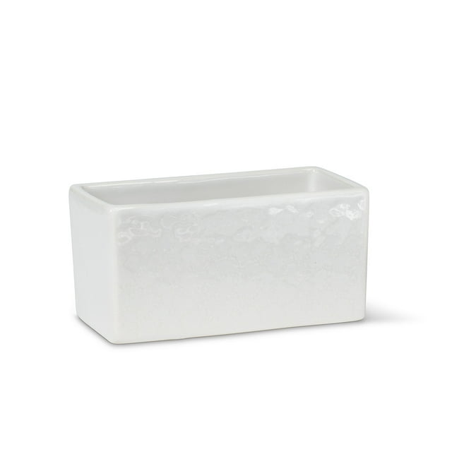Outdoor Small Square Flower Pot: Stoneware Rectangular Planter for ...