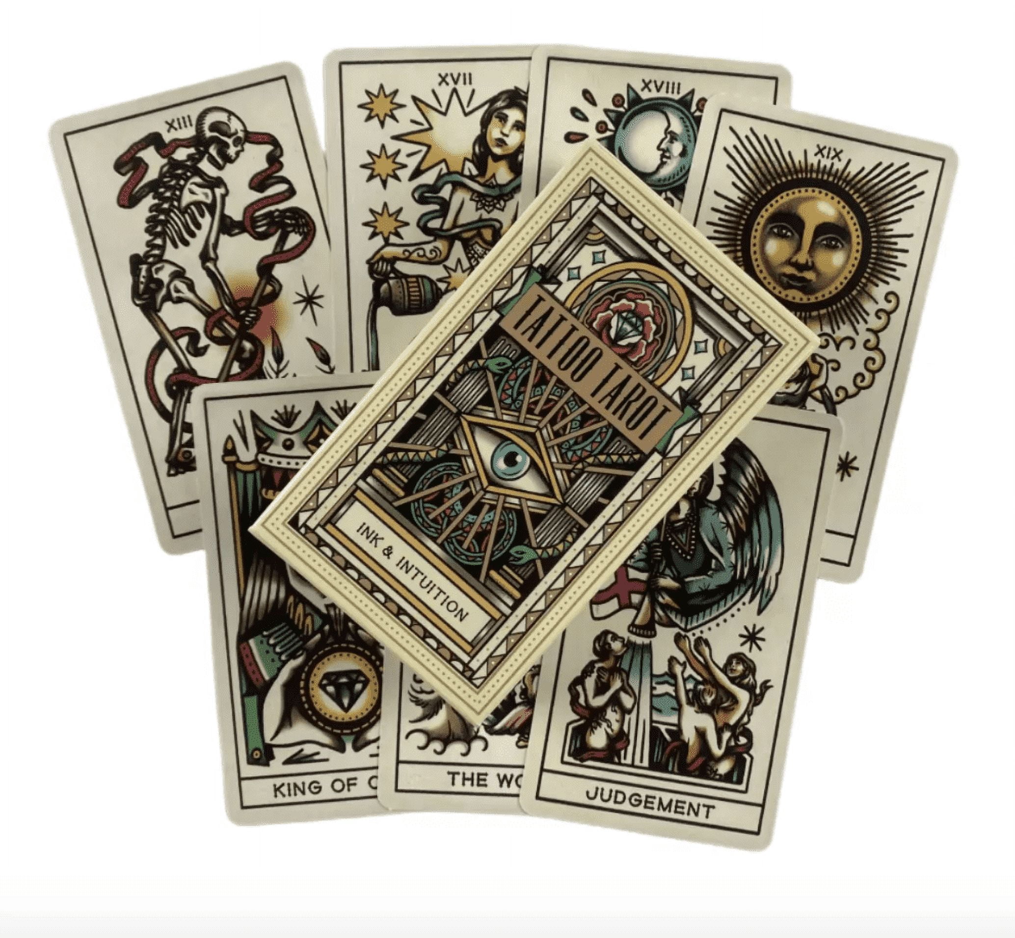 Tattoo Tarot Rider-Waite – 78 Cartas de Tarot (10x6 cm) + Manual ...