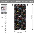 Dog Text and Dog Paw Print Blackout Curtains,Triple Weaved Fabric ...
