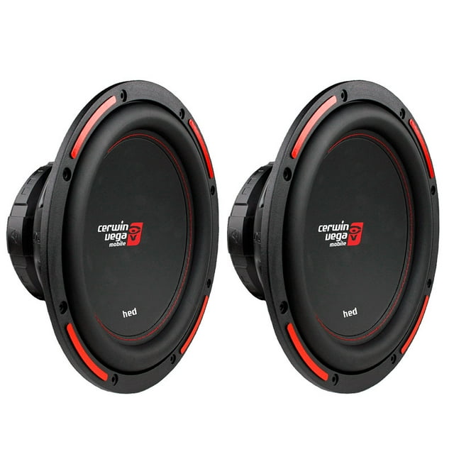 12" Dual 4 Ohm Subwoofers DVC 1400W Max HED Series Cerwin Vega CER-H7124D Pair - Walmart.com