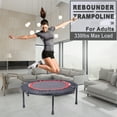 40 Inch Mini Trampoline, Indoor Fitness Rebounder with Safety Pad, Home ...