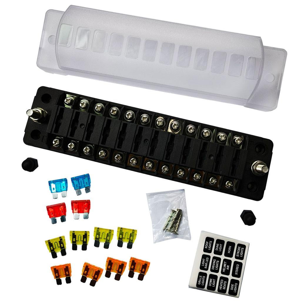 Waterproof Fuse Block ,Sticker Labels ,with Negative Bus ,12-Way 6-Way ...