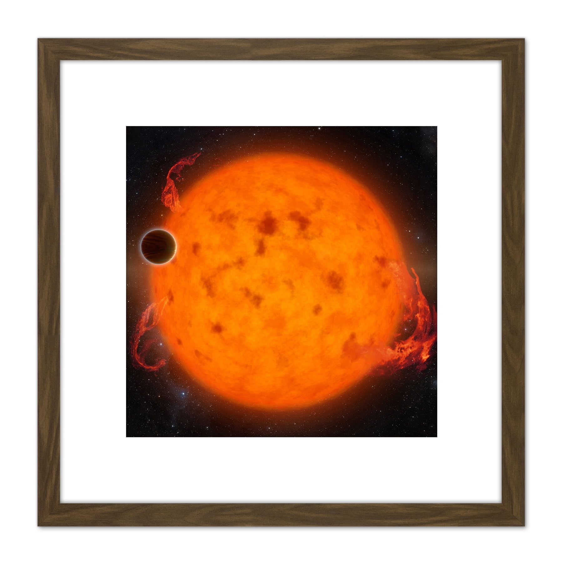 Space NASA Planet K2-33b Orbiting Star Illustration 8X8 Inch Square ...