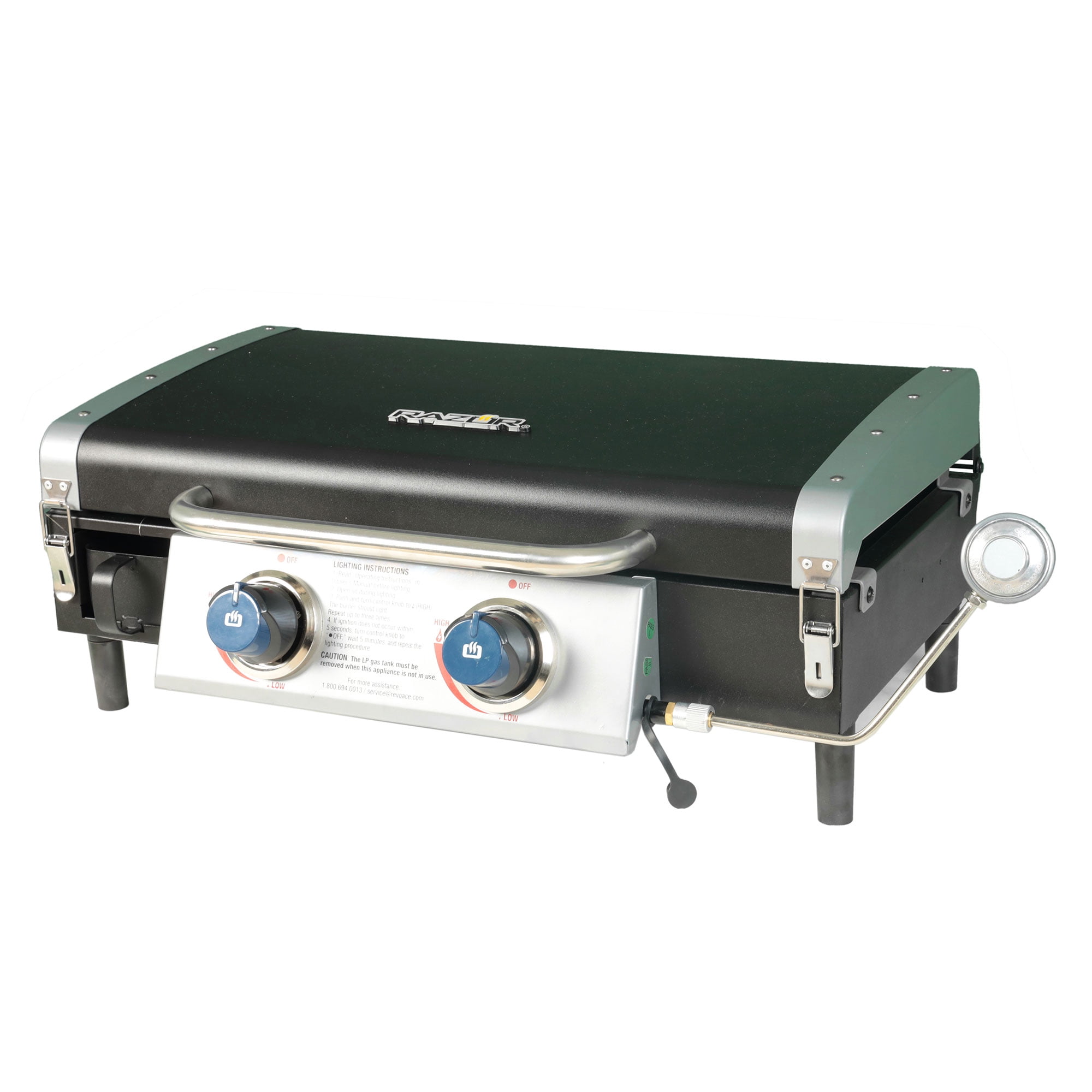 Razor Griddle GGT2131M 25 Inch Portable 2 Burner LP Propane Gas Grill ...
