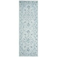 SAFAVIEH Micro-Loop Britton Floral Bordered Wool Area Rug, Light Blue ...