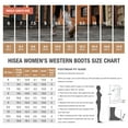 Rollda Cowboy Boots for Women Western Cowgirl Boots with Chunky Heel ...