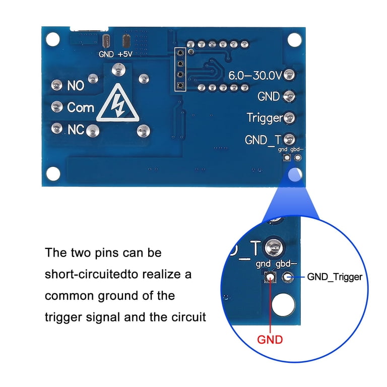 Programmable Delay Relay Module with LCD Display 6-30V DC 5V Micro USB ...
