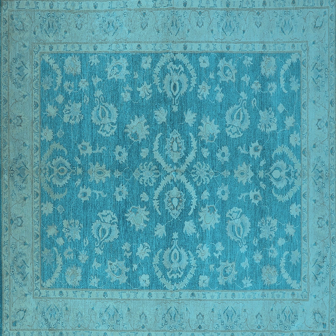 Ahgly Company Indoor Square Oriental Light Blue Traditional Area Rugs ...