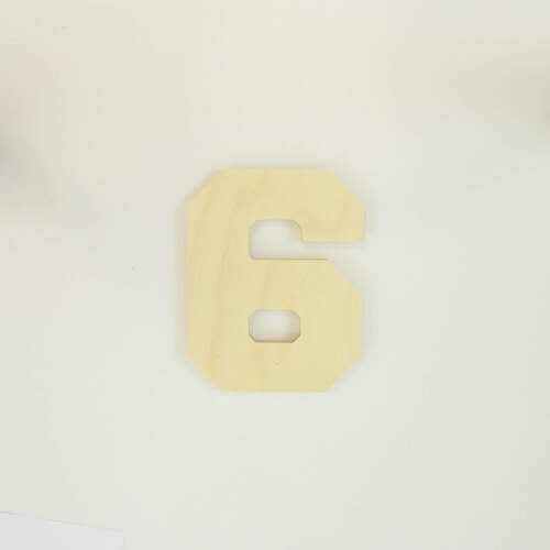 Package of 1, 10 Inch X 1/2" Baltic Birch "6" Plywood Numbers In The ...