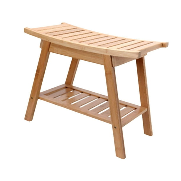 Runquan Corner Shower Stool with Shelf Bathroom Corner Seat for Indoor ...