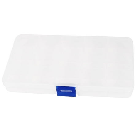 Clear Plastic 15 Compartments Screws Electronic Component Storage Box ...