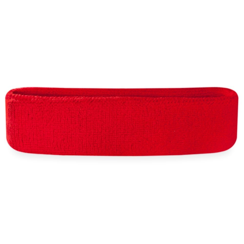 Suddora Adult Solid Color Sweatband Headband, Red - Walmart.com