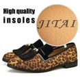 JITAI Men's Two-Tone Gold and Black Dress Loafer Shoes, Handmade Tassel ...