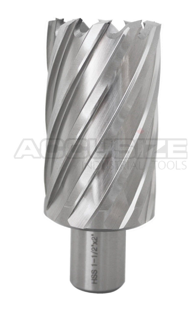 Accusize 1-1/2 Inch Cutting Dia, 3/4 Inch Weldon Shank, 2 Inch Cutting ...