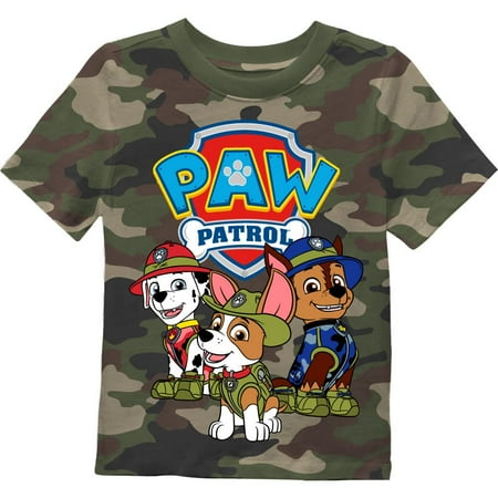 Nickelodeon Boys' Toddler Paw Patrol T-Shirt Chase Marshall Rubble ...