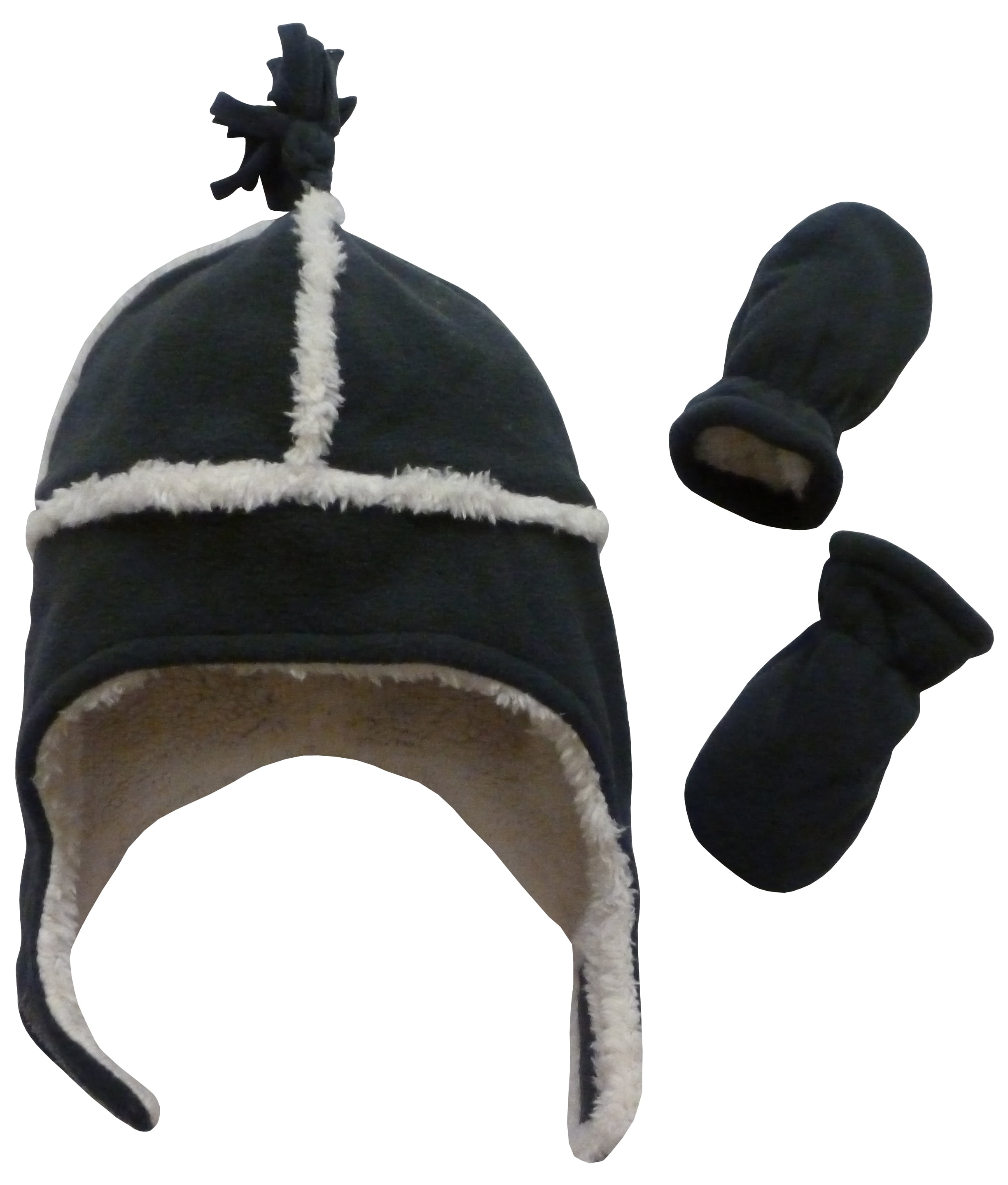 N'Ice Caps Baby Boys Girls Sherpa Lined Fleece Hat Mitten Cold Winter ...