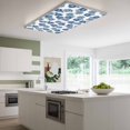 2 Pcs Blue Gradient Peony Flower Fluorescent Light Covers Country ...