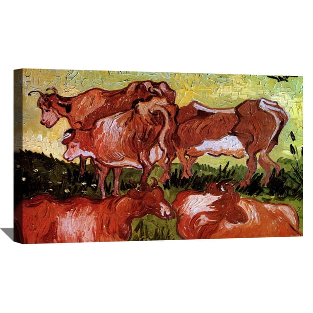 Vincent Van Gogh Painting Van Gogh Cows after Jordaens Canvas Wall Art ...