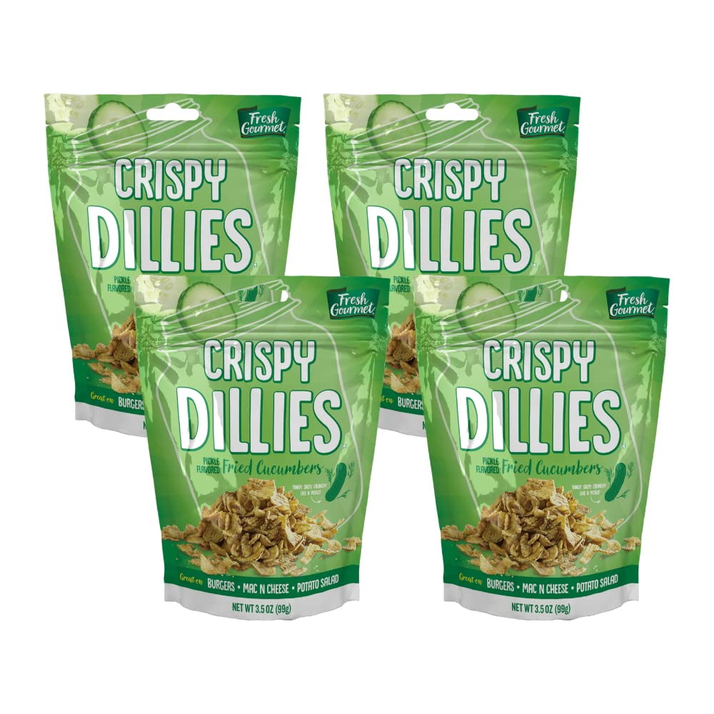 Fresh Gourmet Crispy Dillies Pickle Flavored Fried Cucumbers 3.5 oz ...