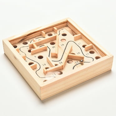 Labyrinth Wooden Maze Game with Two Steel Marbles, Puzzle Game by Hey ...