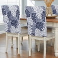 Chair Covers Set of 4 Blue Monstera Leaves Chair Slipcover Protector ...