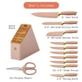 Beautiful 12 Piece Stainless Steel Knife Knife Set Block Soft Grip ...