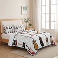 96x106in Quilt Bedding Set, Vintage Musical Instrument Lightweight ...