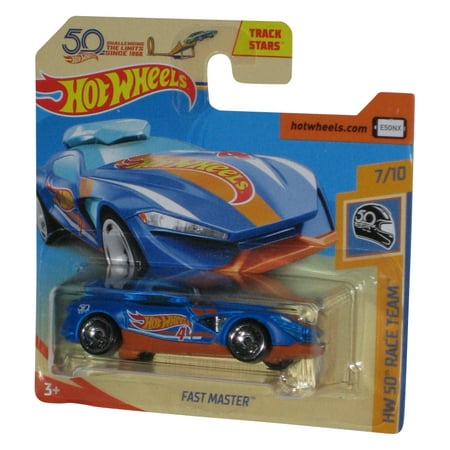 Hot Wheels HW 50 Race Team (2017) Blue Fast Master Toy Car 7/10 ...