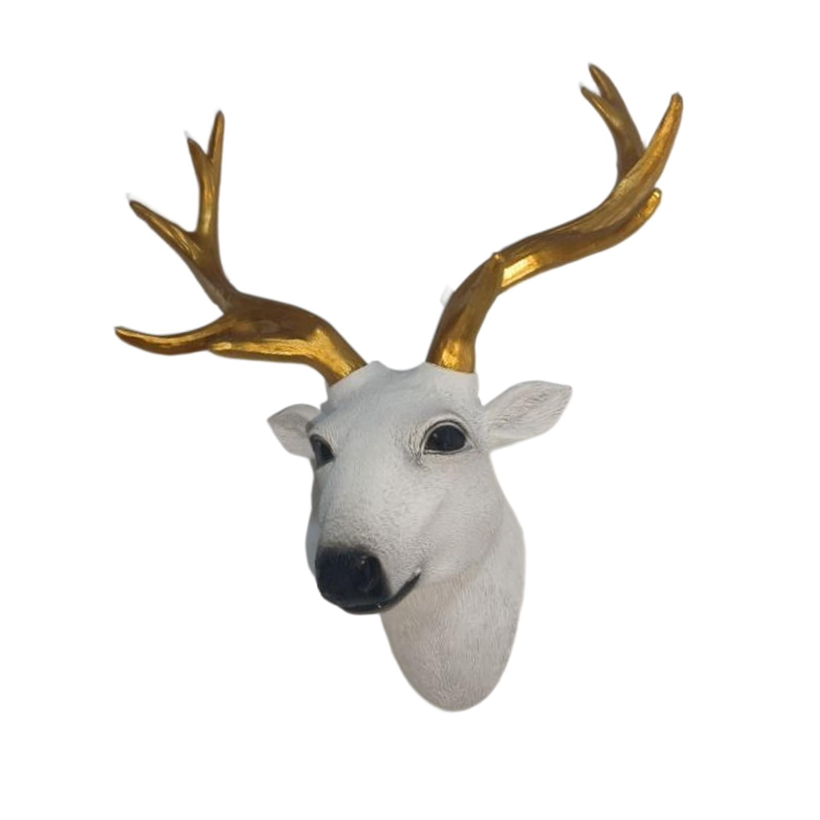 White Deer Head Statue
