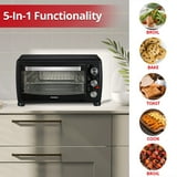 Aiwa 1400W Black Toaster Oven with Convection Technology, 5 Modes Air ...